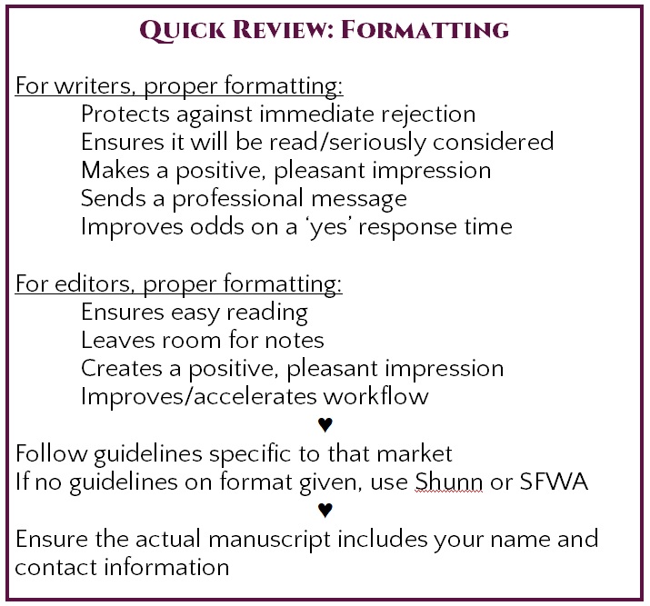 SIXTY-SECOND SUB TIPS: Formatting – 34 Orchard